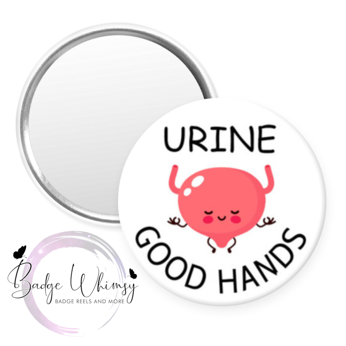 Funny - Urine Good Hands - Urology - Pin, Magnet or Badge Holder| Badge ...